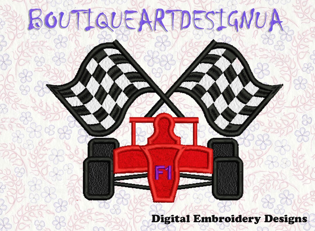 Formula 1 Truck Applique Embroidery Designs, Formula Racing Car Machine ...