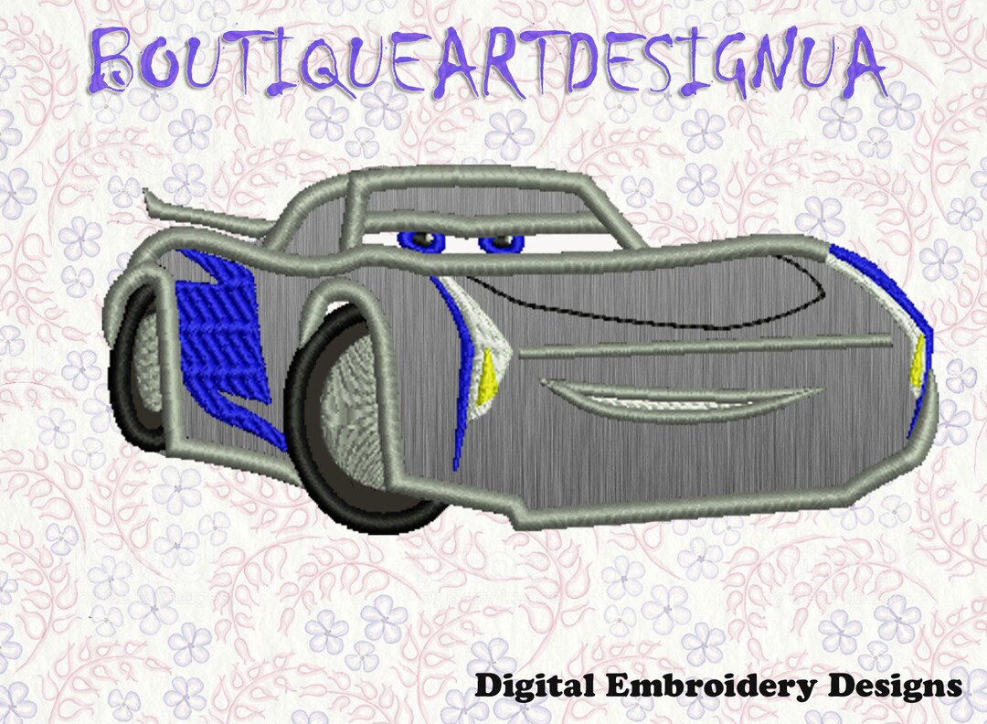 Super Car Racing Applique Embroidery Designs, Muscle Car Racing Machine ...