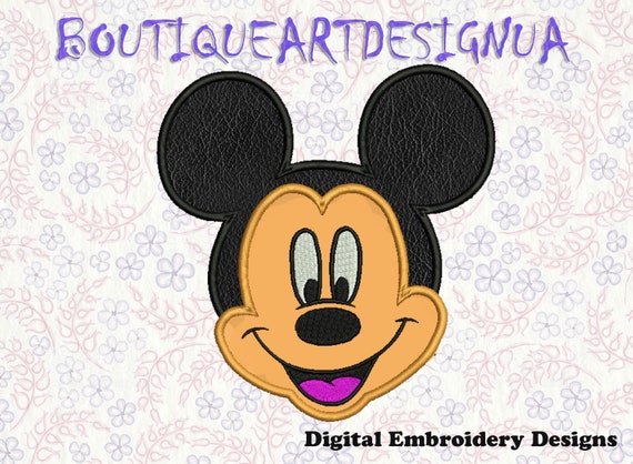Mouse Face Applique Embroidery Designs Machine Embroidery | Etsy
