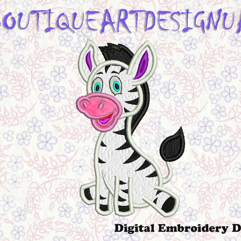 Zebra Applique - Etsy
