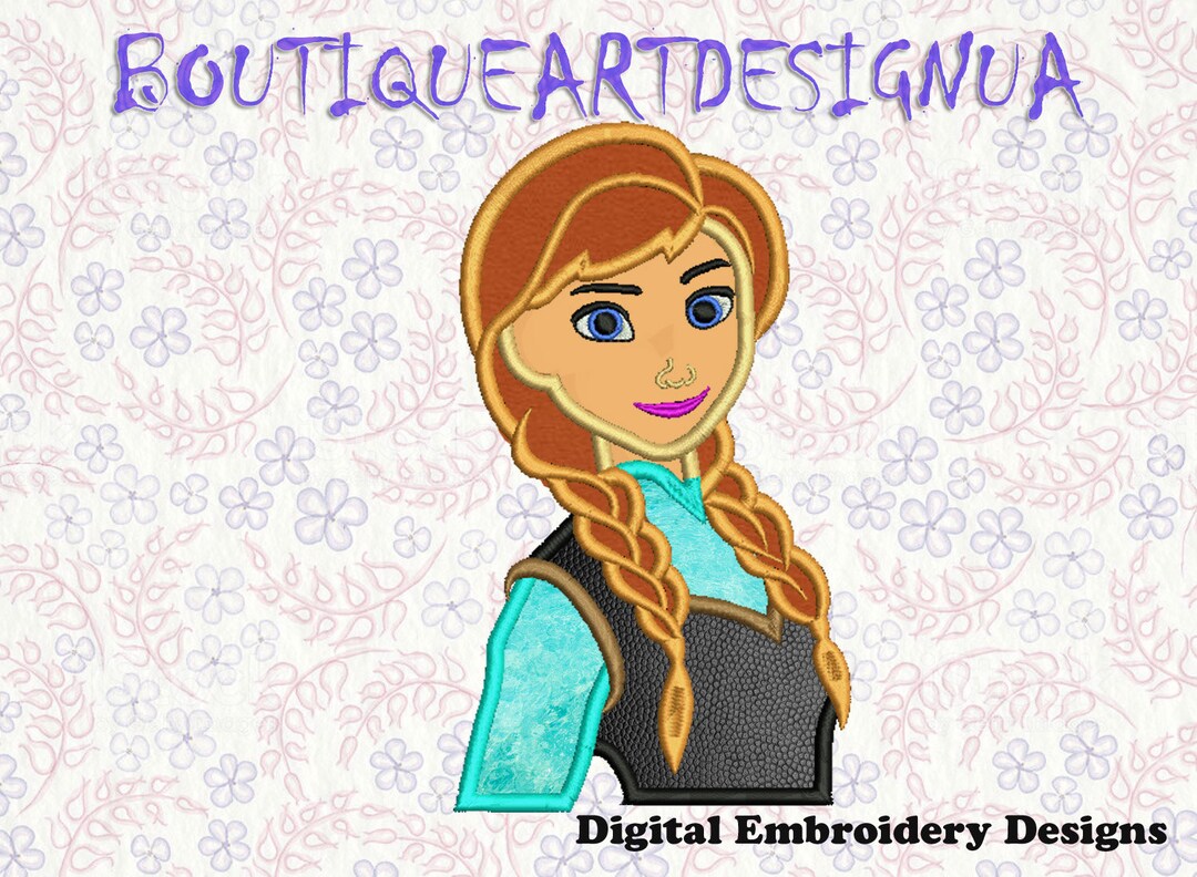 Princess Applique Machine Embroidery Design, Princess Machine ...