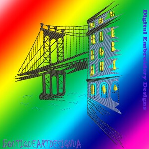 Bridge Stitch Machine Embroidery Designs, New York, City, Embroidery ...