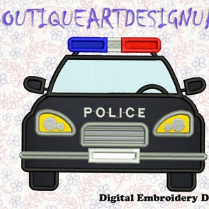 Police Car Applique Embroidery Designs, Police Embroidery Designs ...