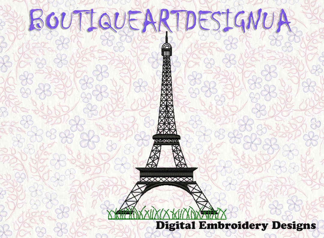 Eiffel Tower Embroidery Designs, Tower of Paris , Machine Embroidery ...