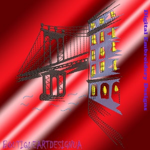 Bridge Stitch Machine Embroidery Designs, New York, City, Embroidery ...