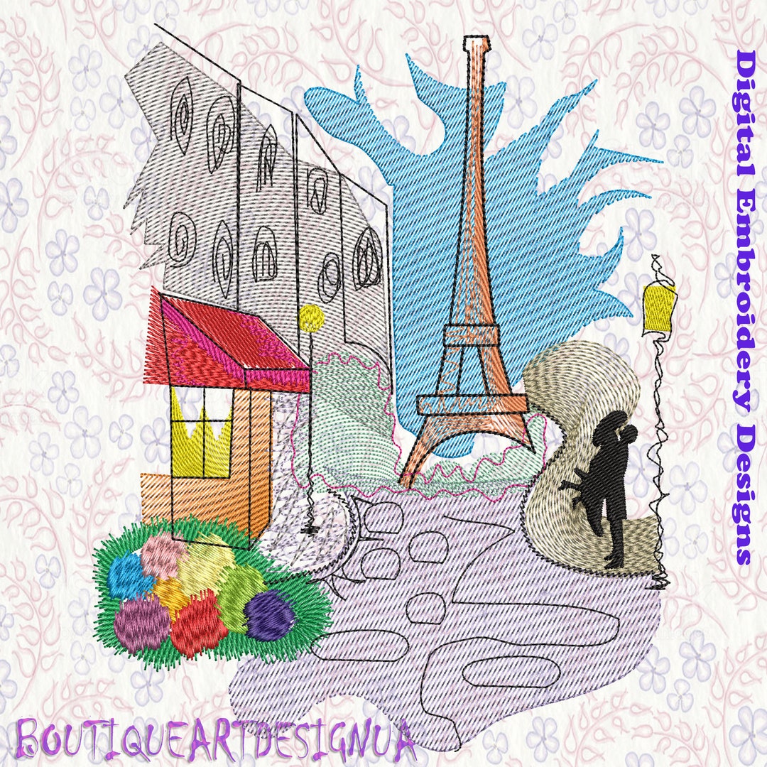 Paris Stitch Machine Embroidery Designs, Eiffel Tower, City, Love ...