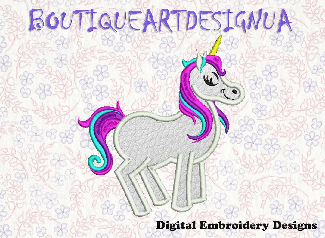Unicorn Applique Embroidery Designs, Unicorn Embroidery Designs ...
