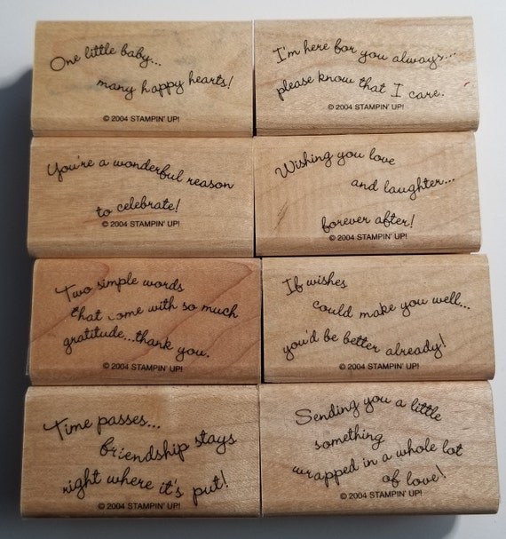 Stampin up Curvy Verses Stamp Set Retired Wooden Mounted - Etsy