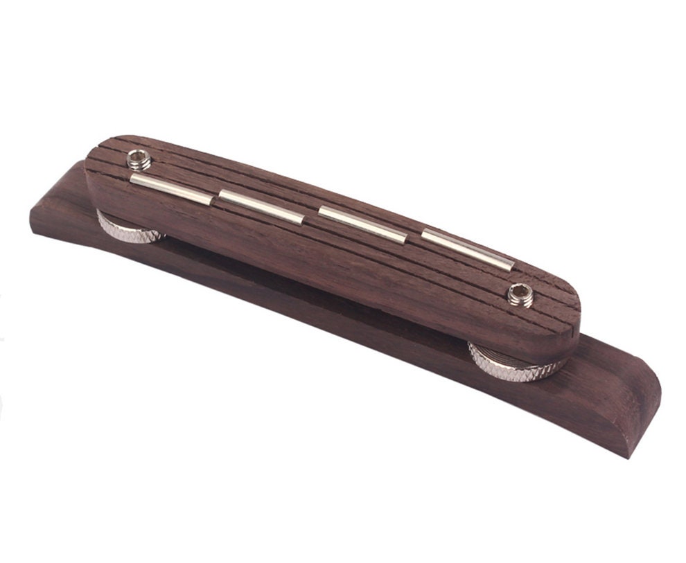 Mandolin Rosewood Archtop Bridge With Nickle Saddles Height Adjustable ...