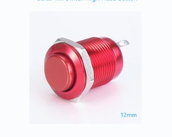 Guitar Kill Switch/cutoff 12mm Black Momentary High Head Push Button ...