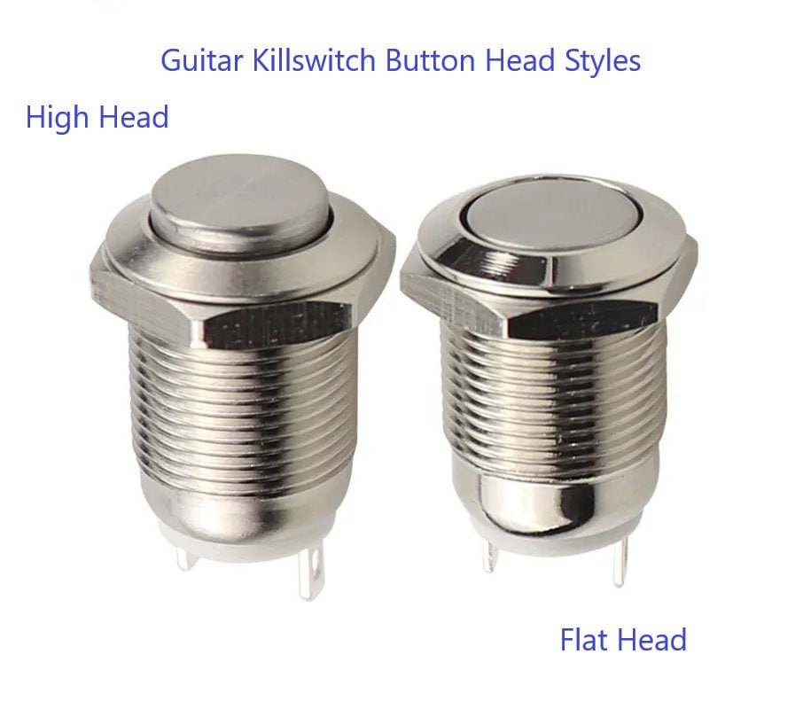 Guitar Kill Switch/cutoff 12mm Chrome Momentary High Head Push Button ...