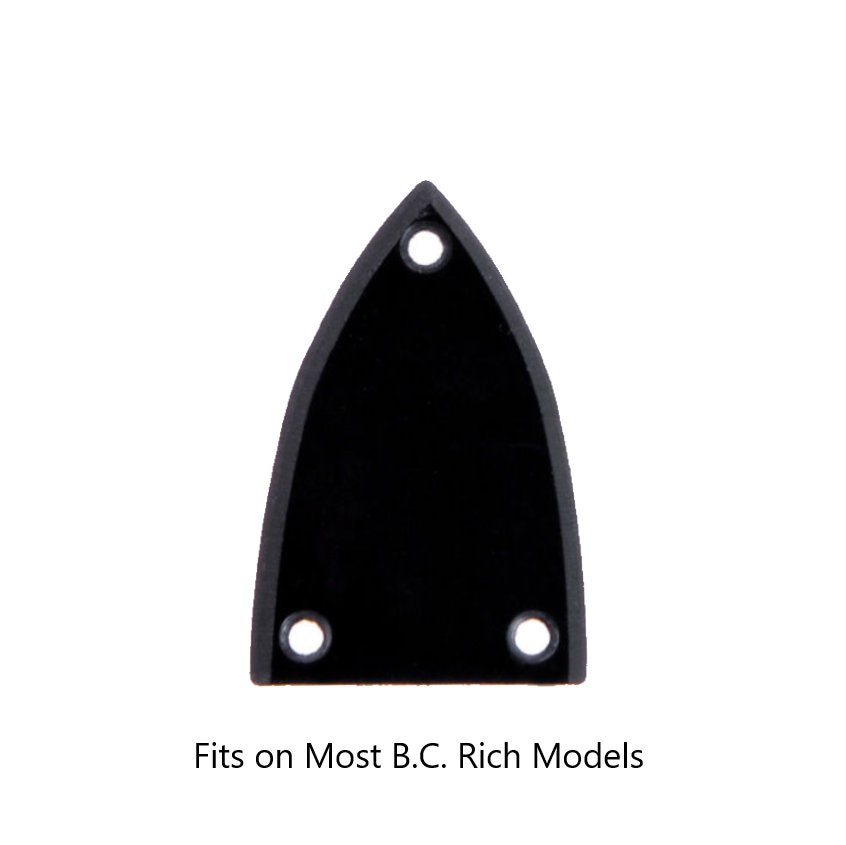 BC Rich Black ABS Truss Rod Cover Fits Most BC Rich & Guitars With ...