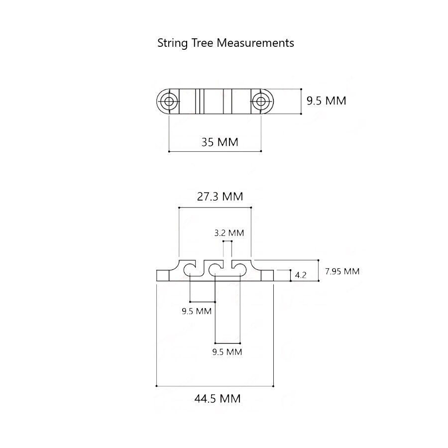 Bass Guitar 3 String Tree Guide Retainer Straight Mount Style - Etsy