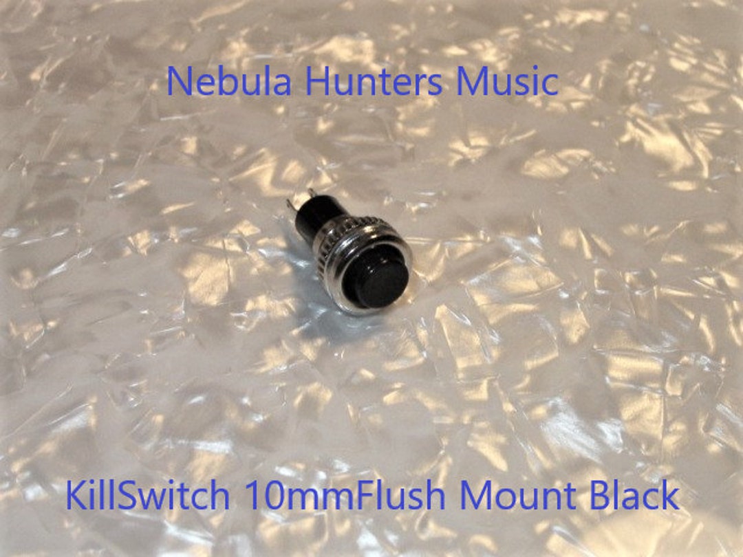 Guitar Killswitch Cutoff BLACK Momentary Push Button 10MM Flush Mount 4 ...