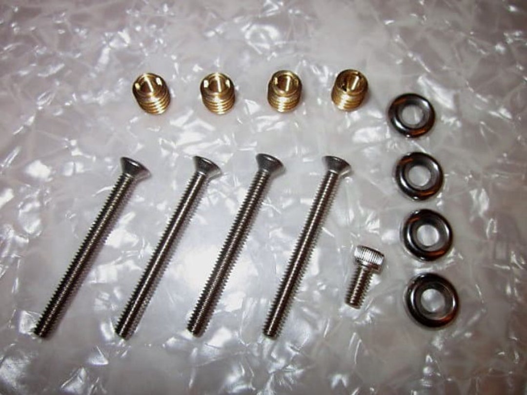 Guitar Neck Repair 1-3/4" SS Oval Head Screws and With Brass Inserts ...