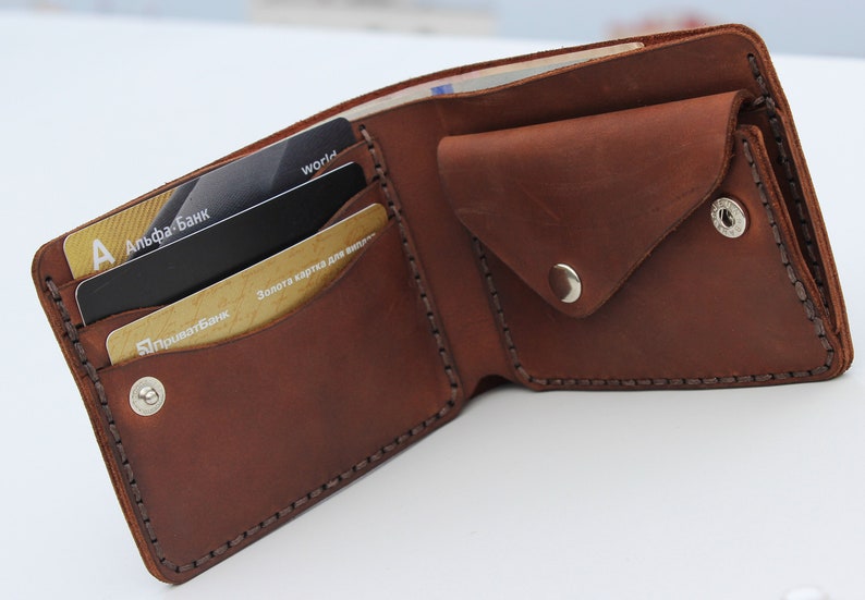 Mens Coin Pocket Wallet Full Grain Leather Wallet for Men | Etsy Mens Coin Pocket Wallet Full Grain Leather Wallet for Men | Etsy