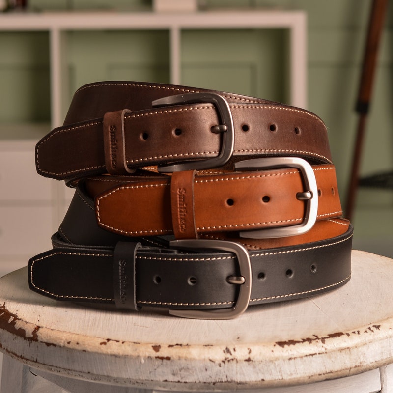 Mens Leather Belts Sets - Etsy
