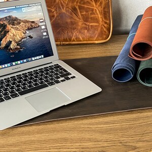 Custom Leather Desk Mat, Personalized Leather Desk Pad, Leather Writing ...