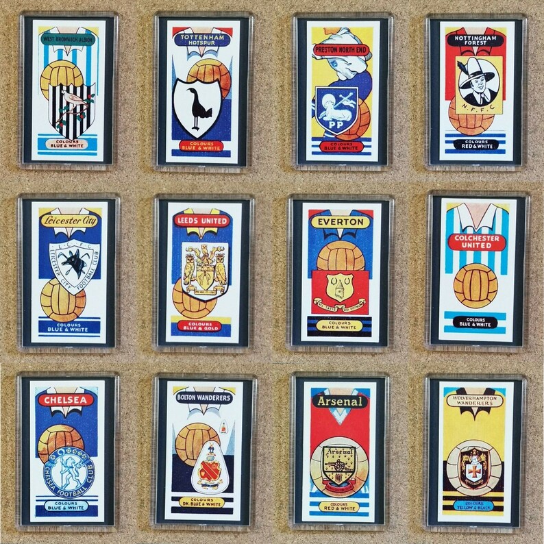 Lamberts Football Club & Badges Cigarette Card Fridge Magnets - Etsy