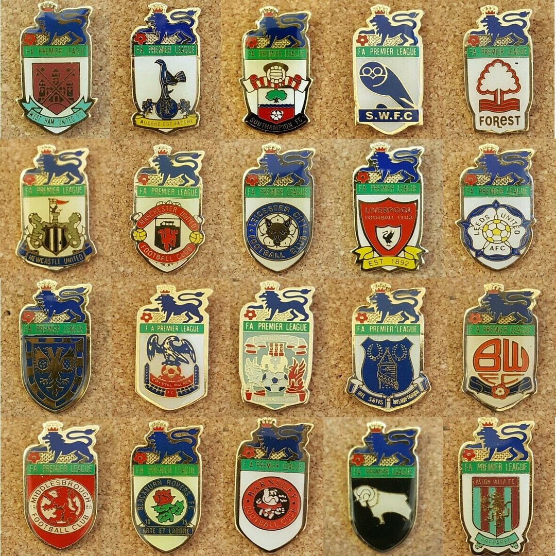 1998 Barclays FA Premier League Official Metal Football Pin Badge ...