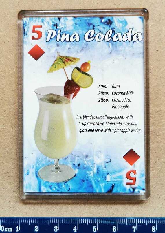 Fridge Magnet Playing Card Alcoholic Cocktail Drink Recipe - Etsy