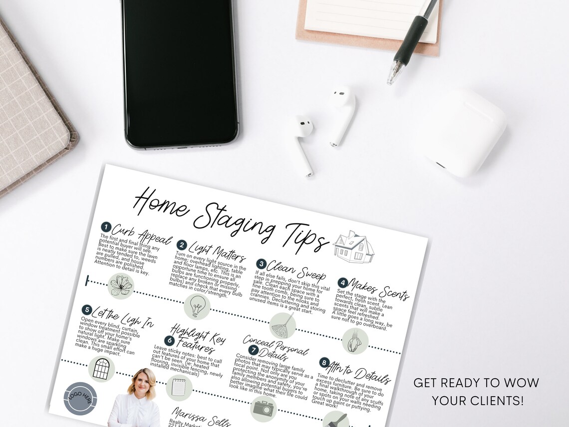 Real Estate Staging Prep Flyer | Real Estate Marketing | Seller's Guide ...