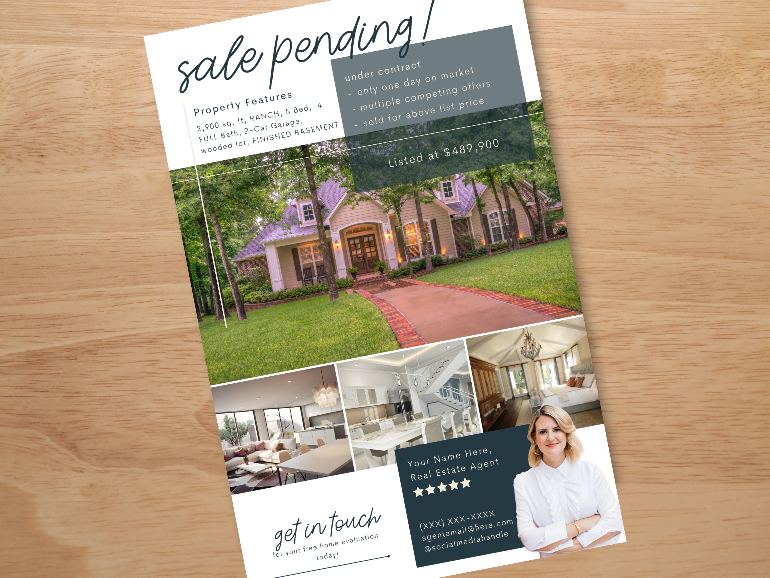 Real Estate Flyer Template, Just Sold Flyer, Now Pending Flyer, Realtor ...