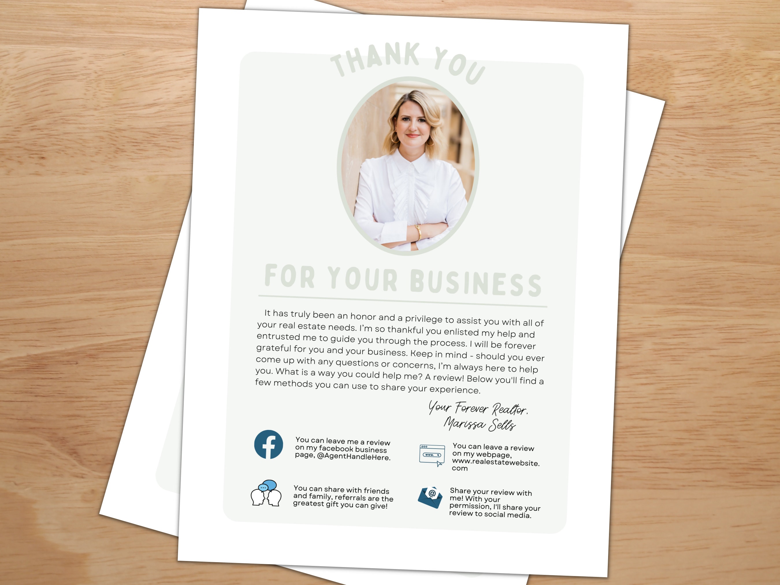 Client Review Request Flyer Real Estate Agent Marketing Flyer ...