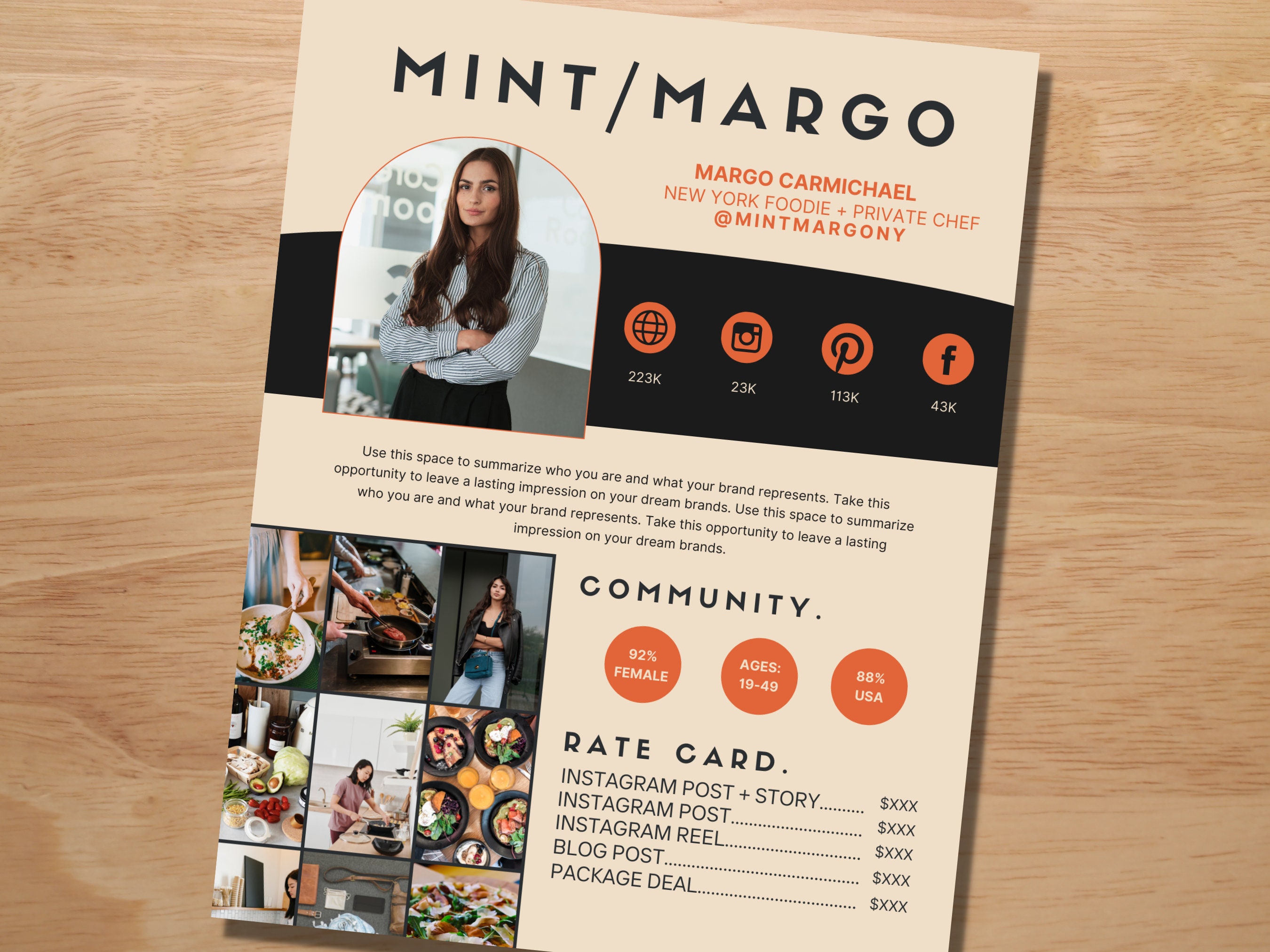 THE MARGO Media Kit Canva Template for Content Creators - Etsy