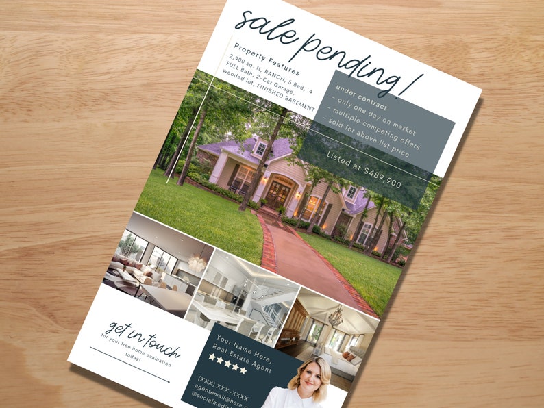 Real Estate Flyer Template, Just Sold Flyer, Now Pending Flyer, Realtor ...
