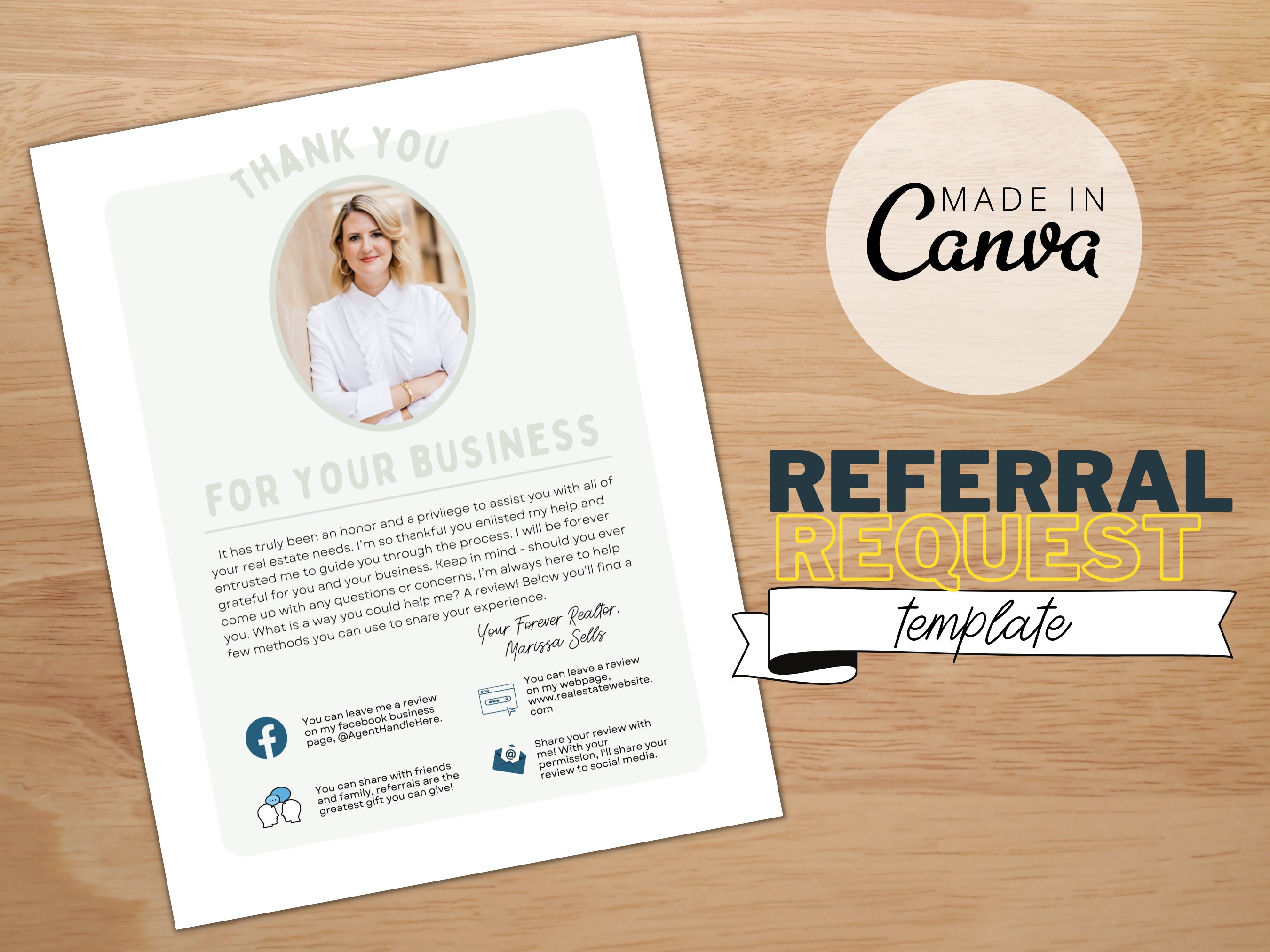 Client Review Request Flyer | Real Estate Agent Marketing Flyer ...