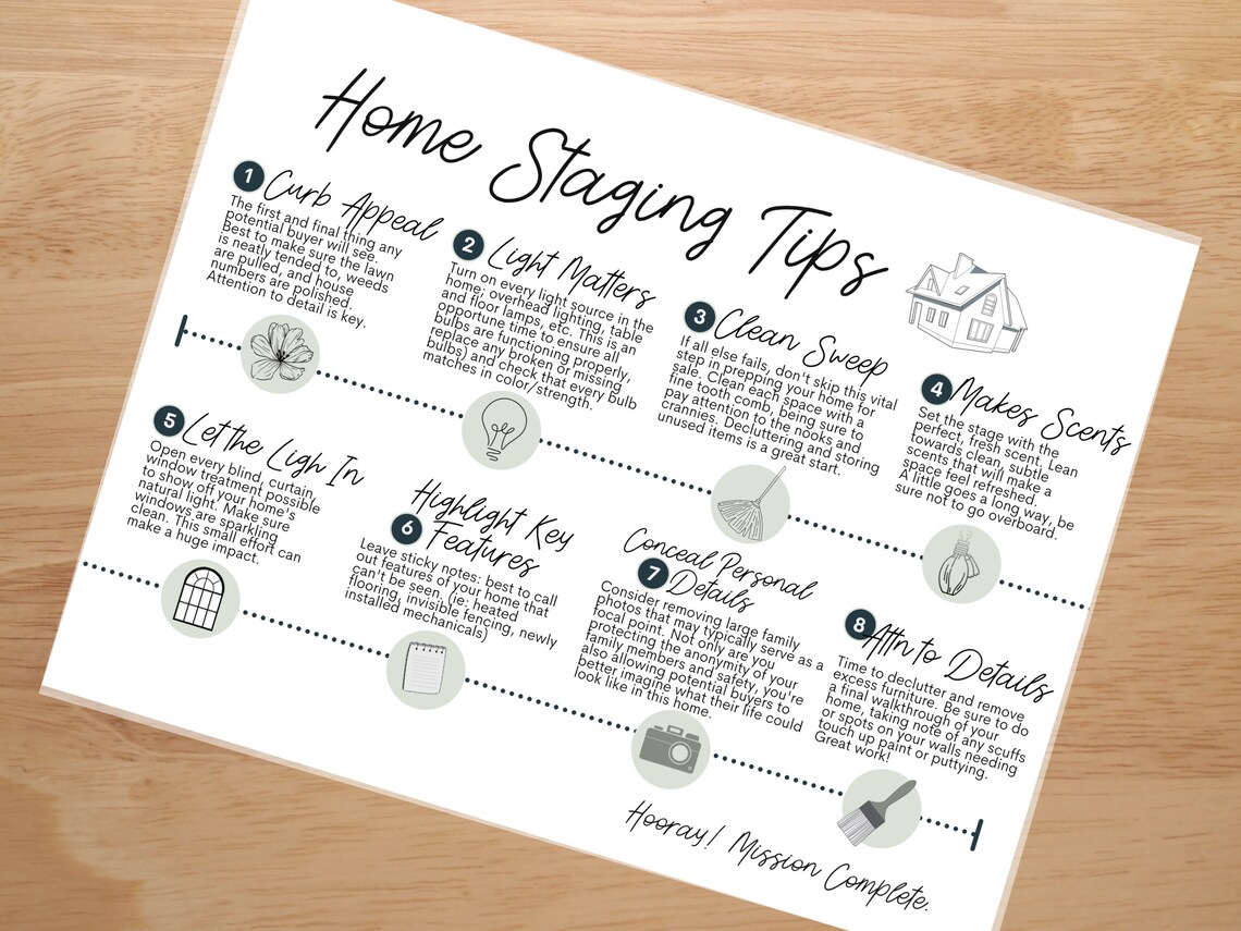 Real Estate Staging Prep Flyer | Real Estate Marketing | Seller's Guide ...