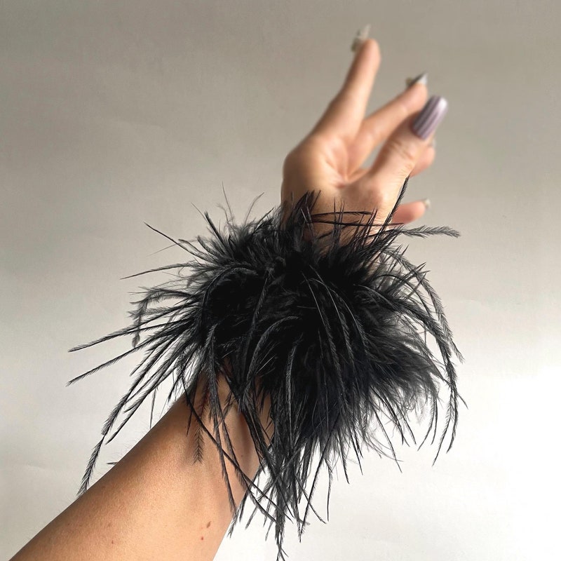 Feather Arm Cuff Black - Etsy
