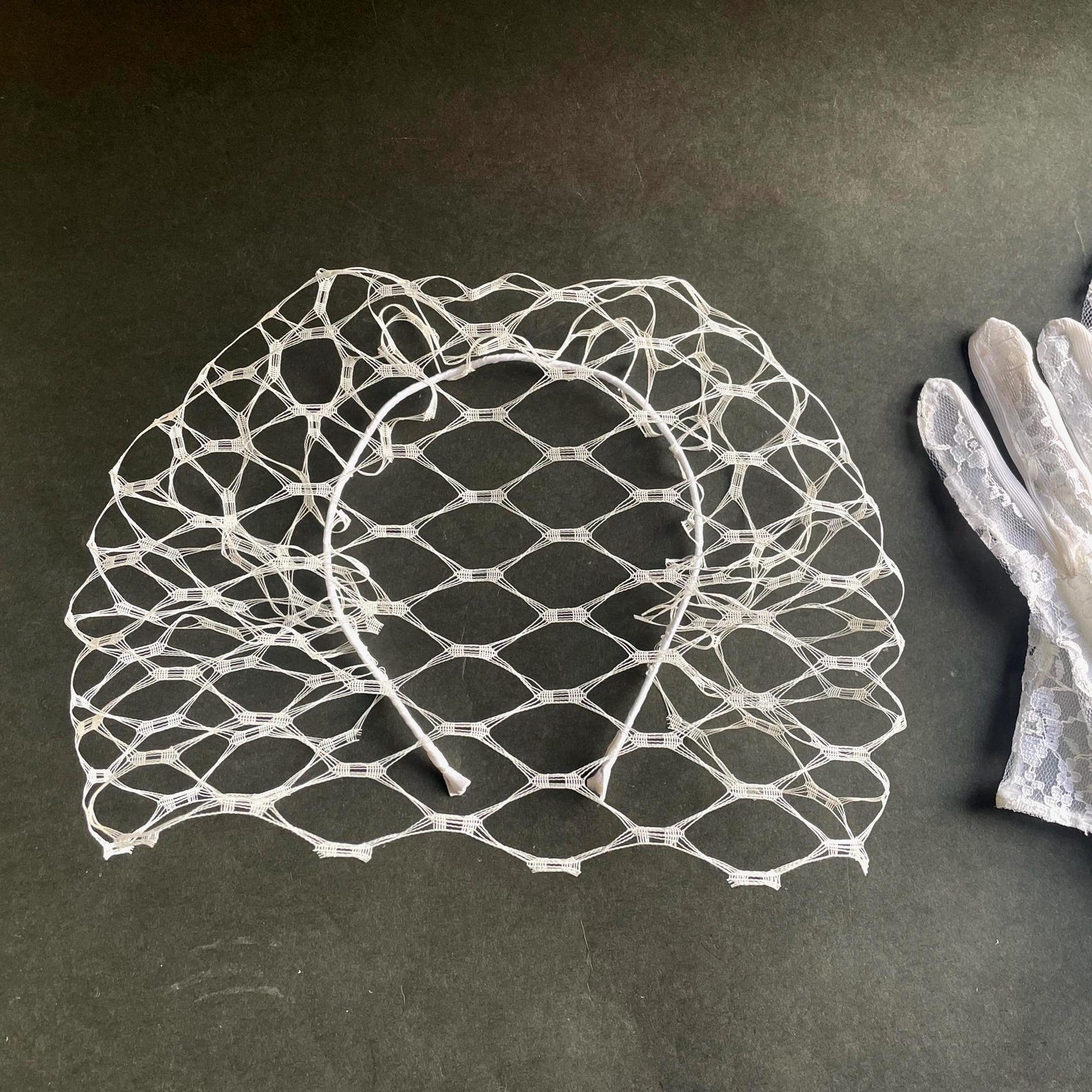 White Birdcage Veil, White Face Veil Wedding, Bachelorette Veil, Hens ...