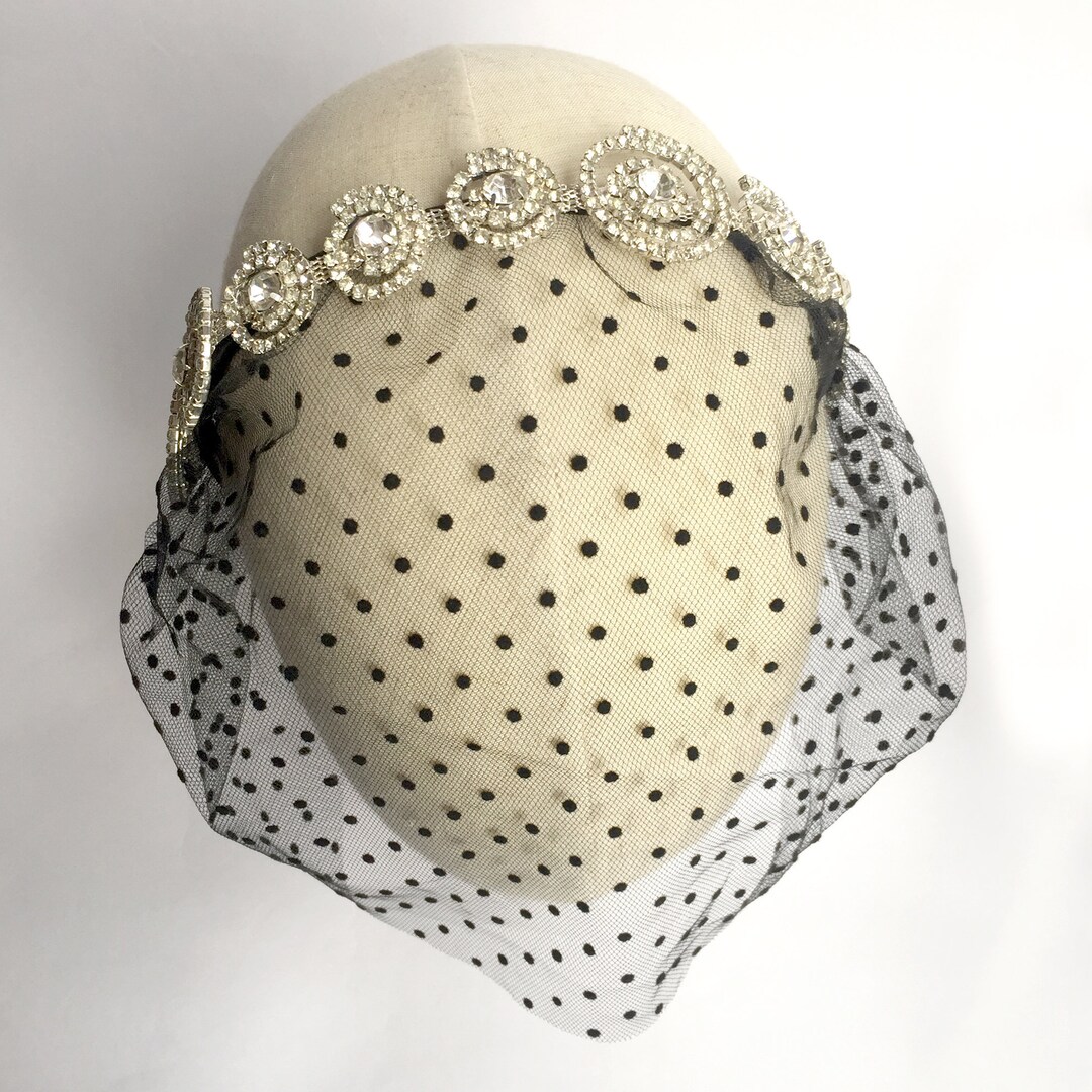 Unique Black Birdcage Veil Retro Style Veil Mask Bachelorette Veil ...