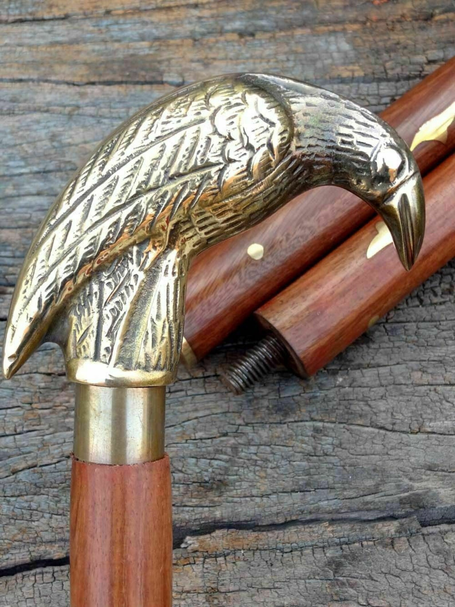 Walking Stick Cane Inlay Brass Engraved Walking Stick Antique - Etsy