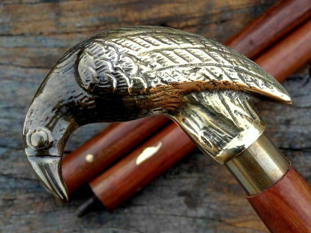 Walking Stick Cane Inlay Brass Engraved Walking Stick Antique - Etsy