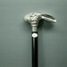 Wooden Walking Stick , Victorian Rabit Head Handle Cane With Rabbit ...