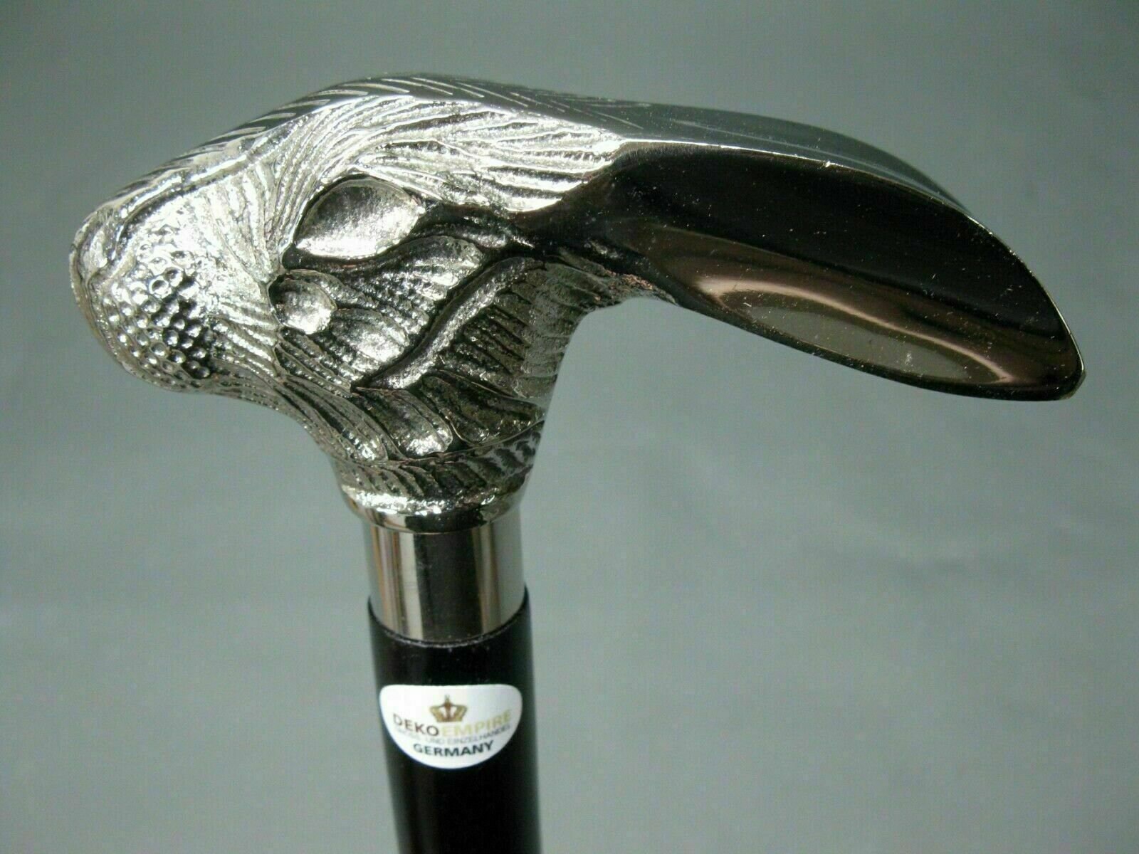 Wooden Walking Stick Victorian Rabit Head Handle Cane With - Etsy