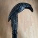 Rare Victorian CROW Handcrafted Walking Stick Cane-al Steampunk Handle ...