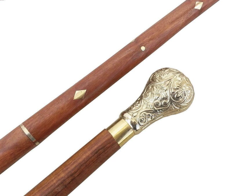 Best Quality Victorian Handle Handmade Brass Wands-walking - Etsy