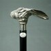 Wooden Walking Stick , Victorian Rabit Head Handle Cane With Rabbit ...