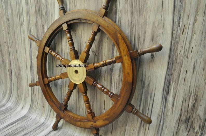 36 Antique Ship Wheel Nautical Wooden Ship Boat | Etsy