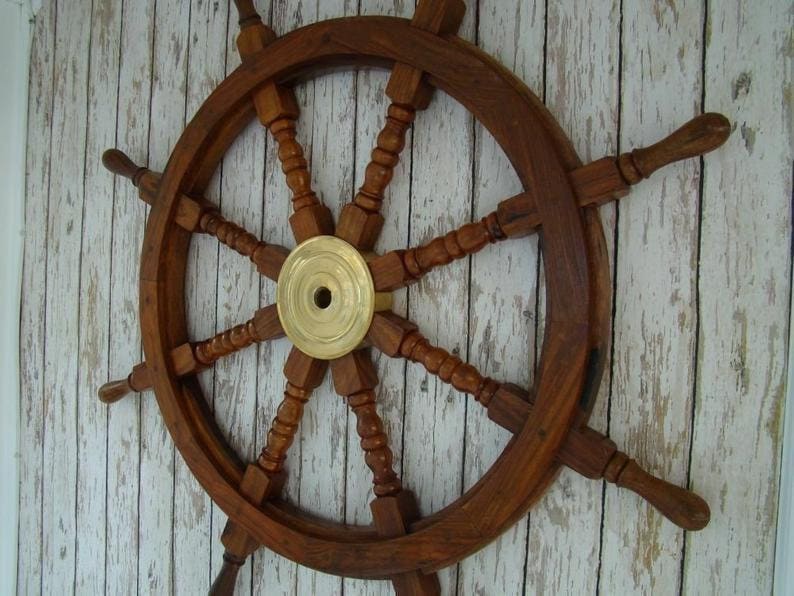 36 Antique Ship Wheel Nautical Wooden Ship Boat | Etsy