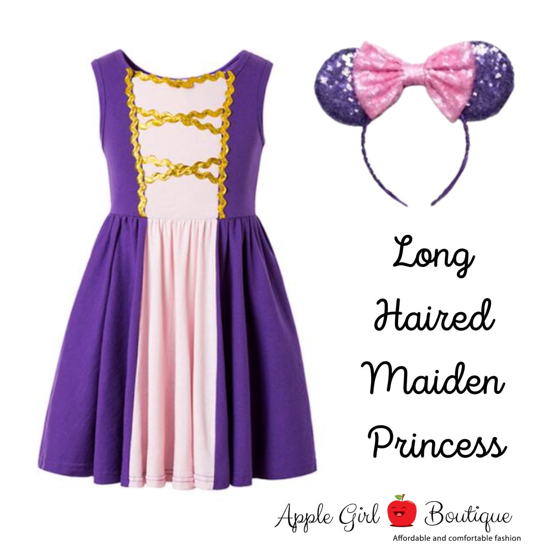 Long Haired Maiden Princess Dress and Ears for Girls - Etsy