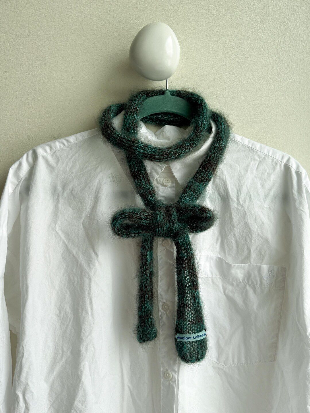 Small Skinny Fluffy Mohair Silk Scarf - Soft Thin Knitted Scarf ...