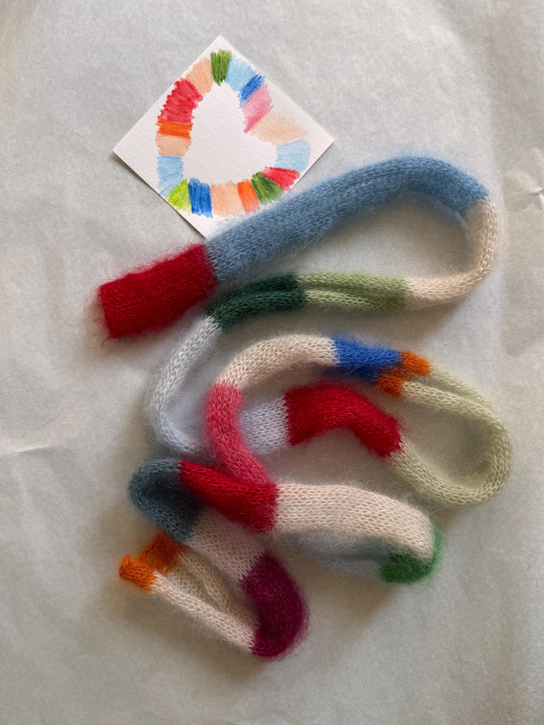Mini Skinny Fluffy Mohair Silk Scarf - Soft Thin Knitted Scarf ...