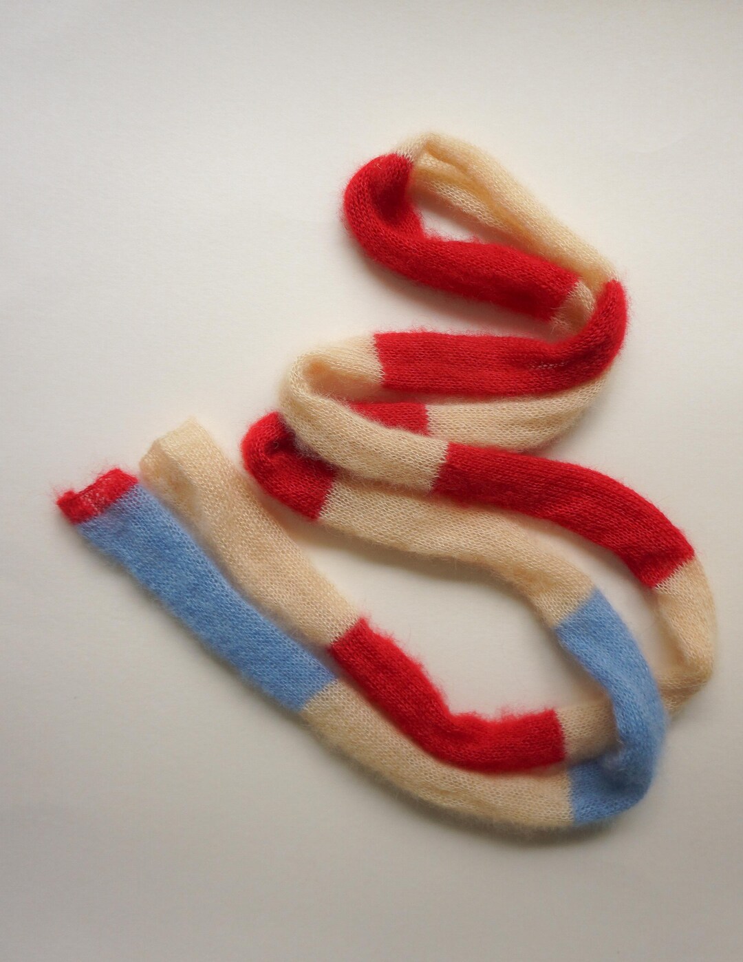 Skinny Fluffy Mohair Silk Scarf - Thin and Long - Yellow Red Blue ...