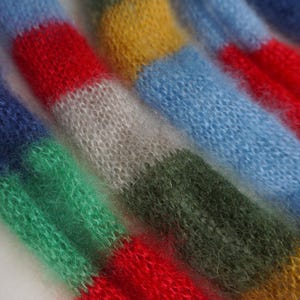Skinny Fluffy Mohair Silk Scarf - Thin and Long - Multicolored ...