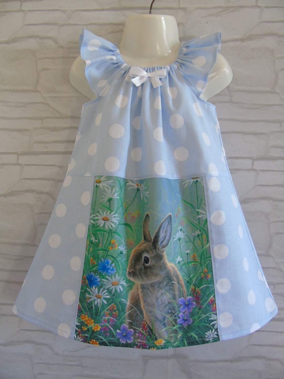Girls Bunny Dress Easter Outfit Party Festive Rabbits Dress Toddler ...